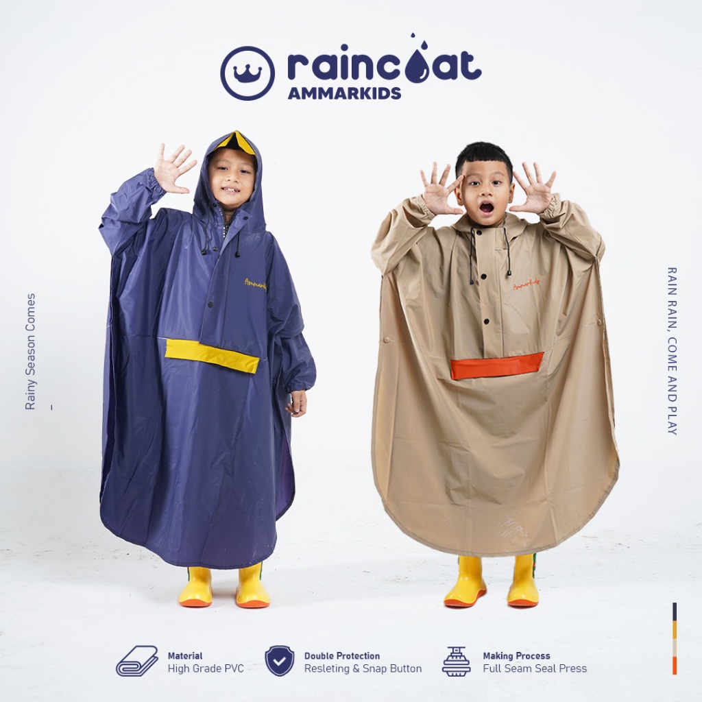 Jual AMMAR KIDS Raincoat Jas Hujan Ponco Anak Laki Laki dan Perempuan ...
