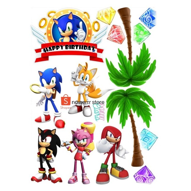 Jual Topper Cake Tema SONIC Custom/Topper ULTAH Sonic | Shopee Indonesia