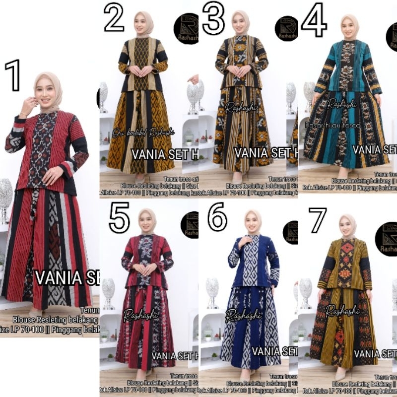 Jual VANIA SET# Setelan Tenun troso ori atasan Blus Bawahan rok Premium ...