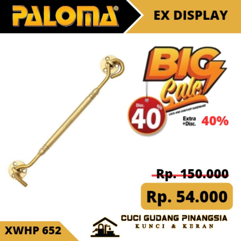 Jual PALOMA WHP 652 HAK ANGIN PENAHAN JENDELA 10" BRASS BULAT PB ( Ex Display ) | Shopee Indonesia