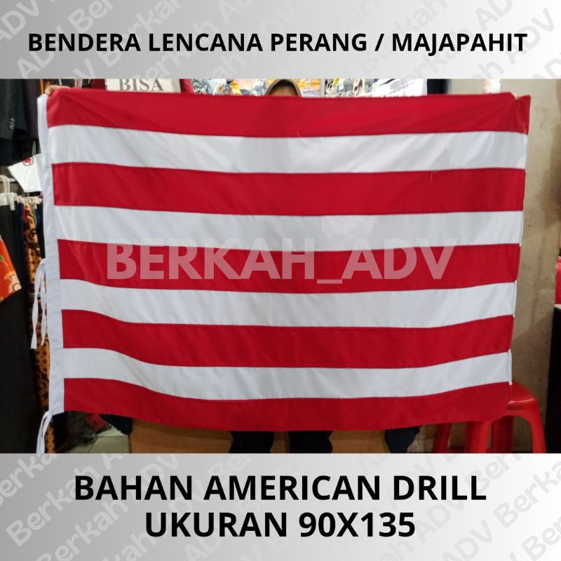 Jual BENDERA LENCANA PERANG ATAU BENDERA MAJAPAHIT Uk 90x135 bahan dril ...