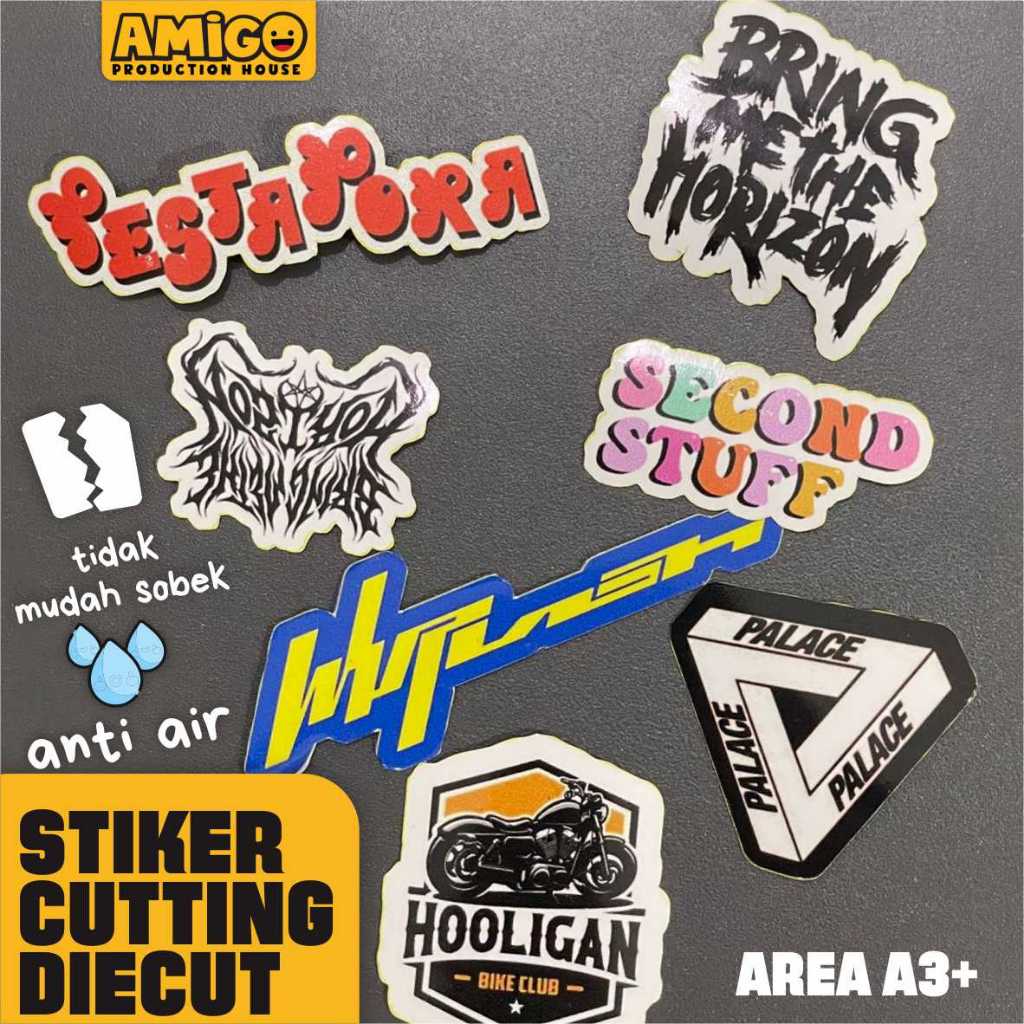 Jual STIKER VINYL DIECUT Custom A3+ Pola die cut Label Sticker Cutting ...
