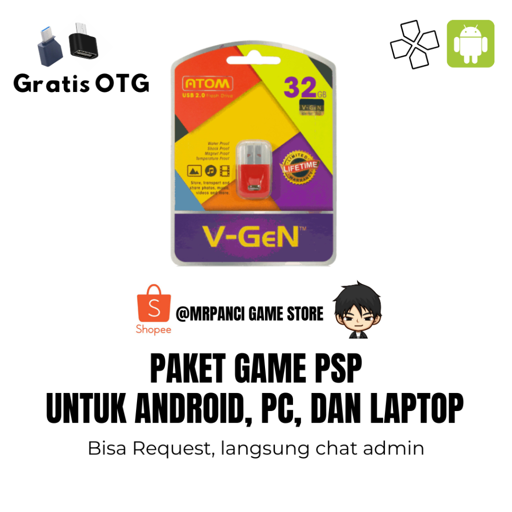 Jual Paket Game PSP untuk android, pc, dan laptop full size (Bukan ...