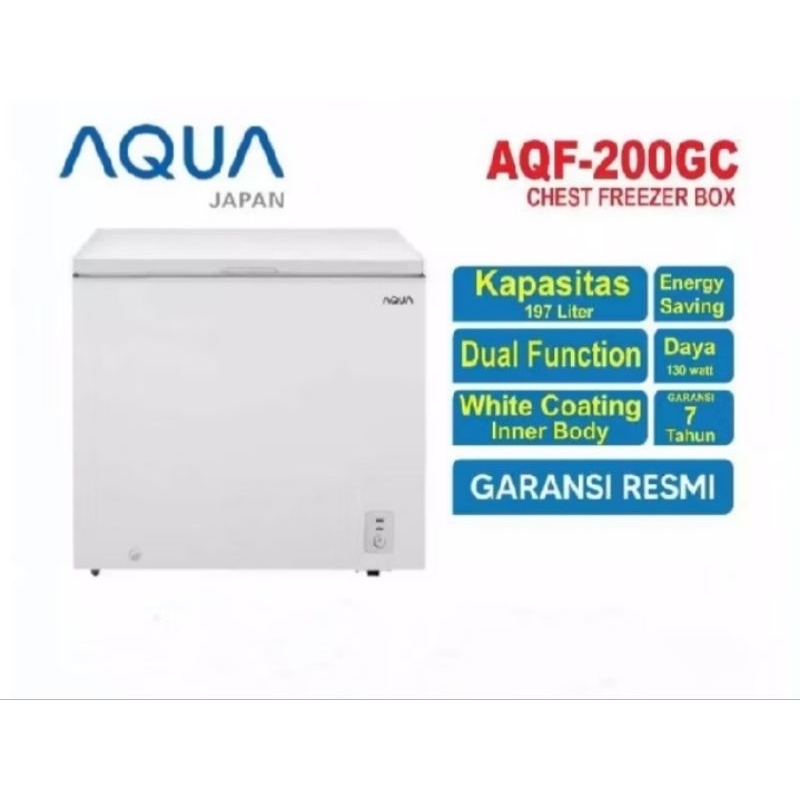 Jual Chest Freezer Box AQUA AQF-200GC Net 197 Liter / Gross 200 Liter ...