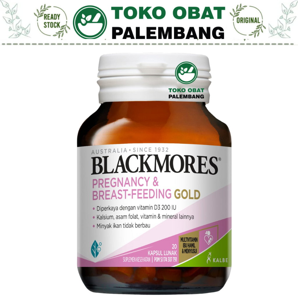 Jual BLACKMORES PREGNANCY & BREAST-FEEDING GOLD 20 KAPSUL IBU HAMIL ...
