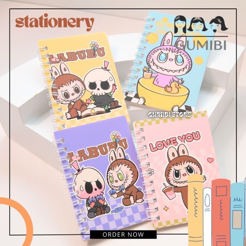 Jual BUKU TULIS SPIRAL MINI LABUBU BUKU LABUBU NOTE BOOK MINI BUKU ...