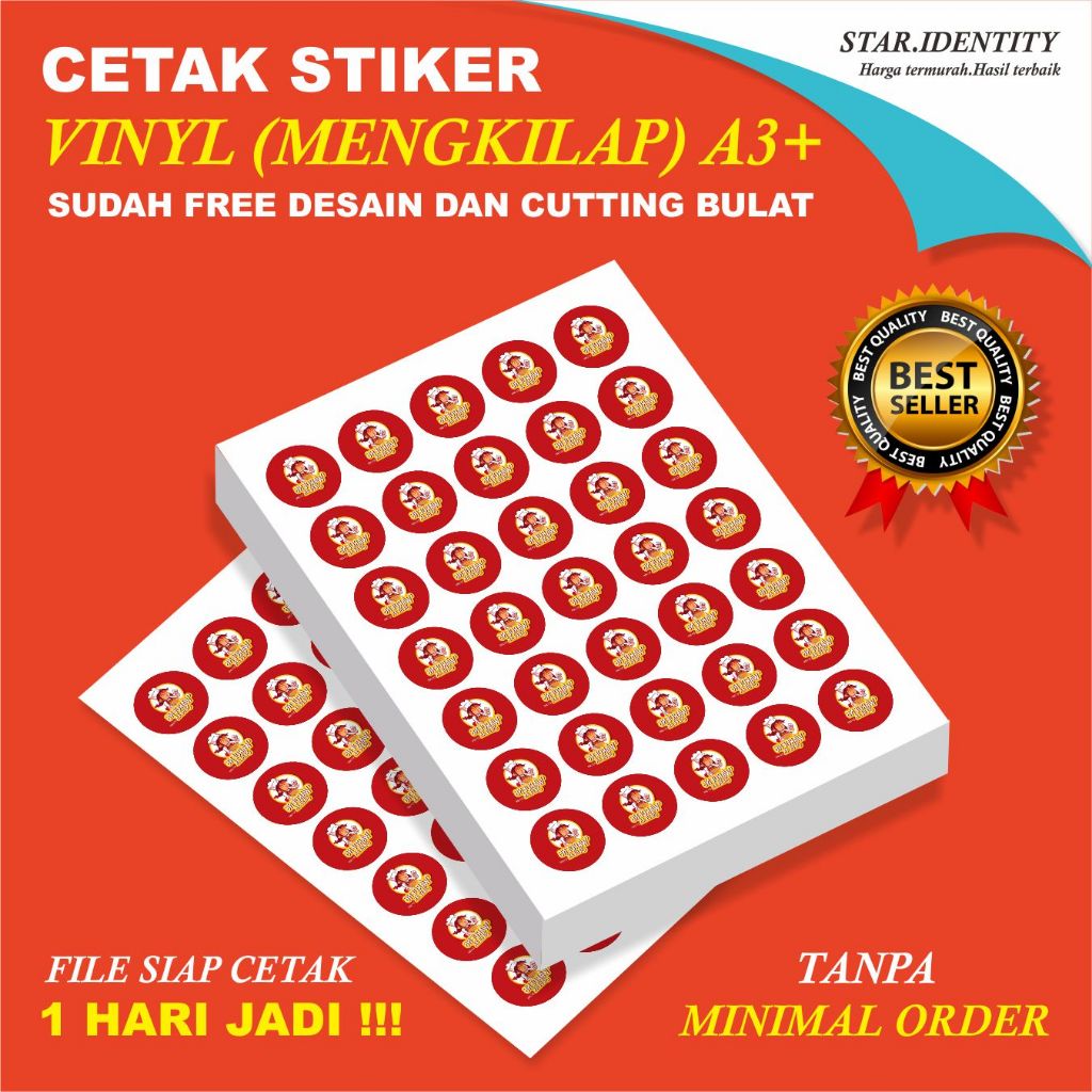 Jual (TANPA MINIMAL ORDER) Cetak Stiker A3 | Cetak Stiker Label | Cetak ...