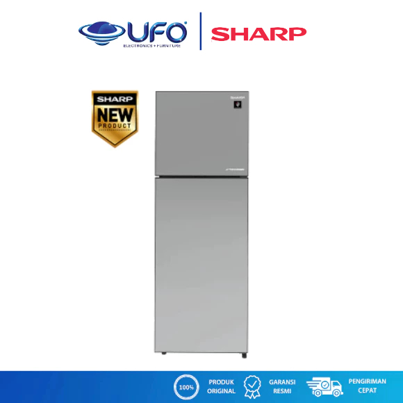 Jual Sharp Kulkas 2 Pintu 352 Liter J-Tech Inverter SJ456GIMS | SJ-456GI-MS | Pintu Kaca Silver ...