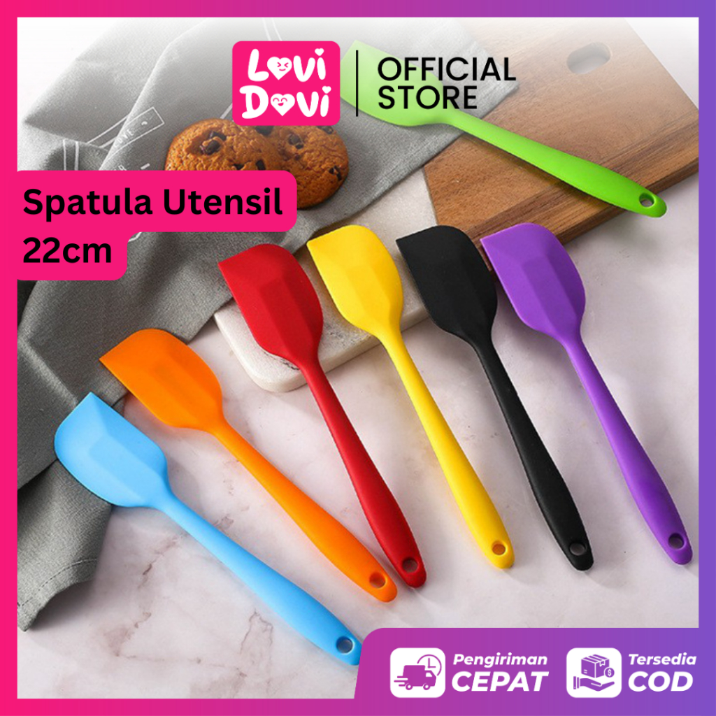 Jual Spatula Utensil KECIL 22CM Silikon Anti Panas / Spatula Scraper ...