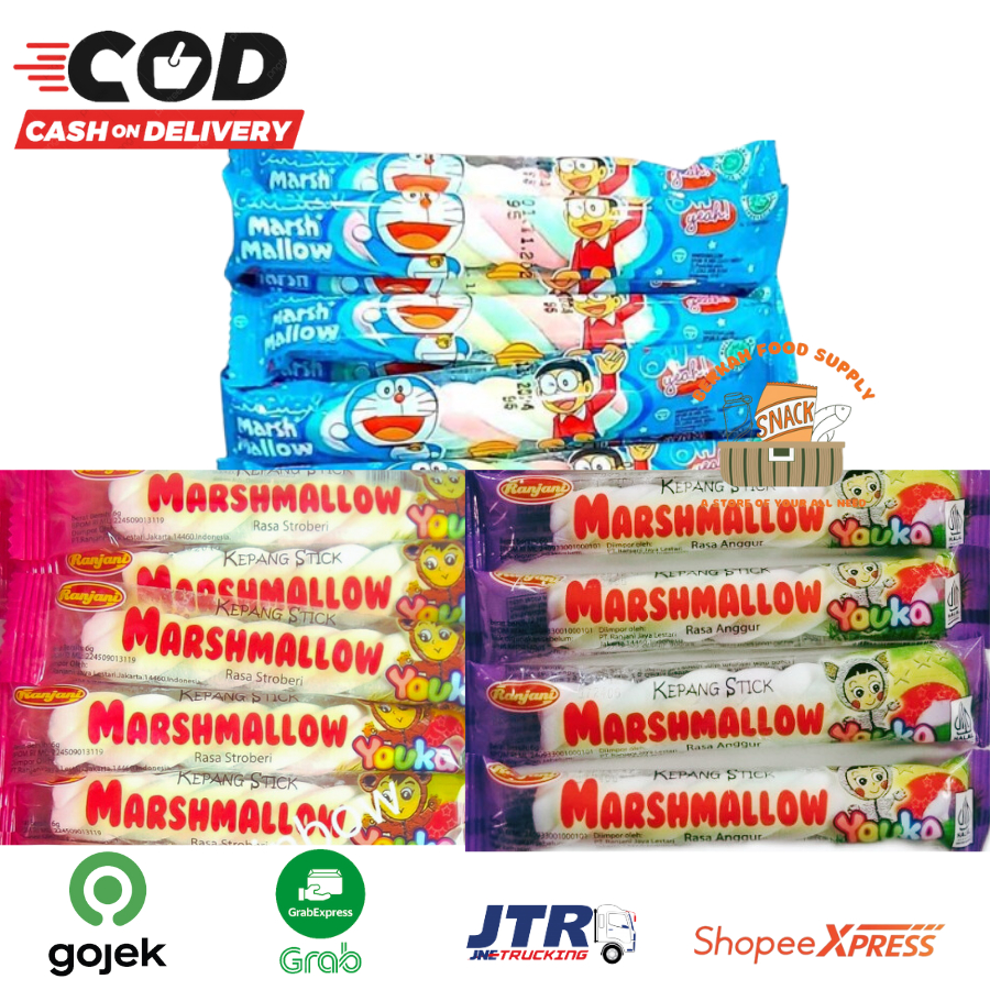 Jual [ BERKAH ] Youka Marshmallow Kepang Stick 1 Pack Isi 20 Ranjani ...