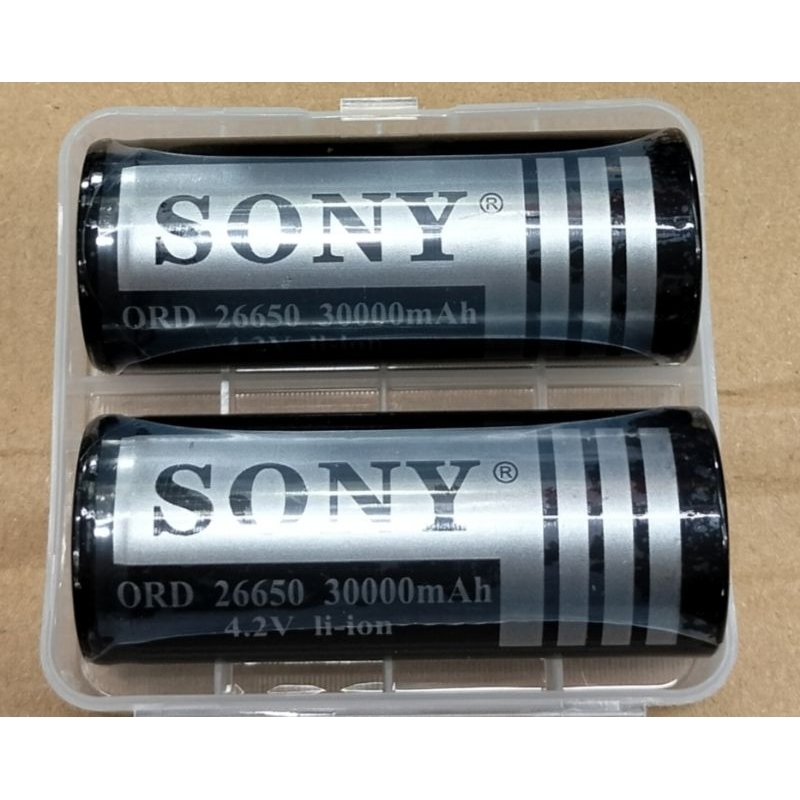 Jual Baterai Charger SONY 26650 Silver 30000mAh iSi 2pcs - Battery ...