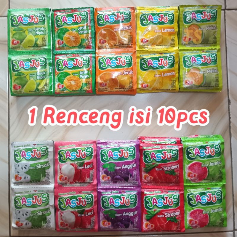 Jual Jas Jus Minuman Serbuk Instan Rasa Buah. 1 Renceng isi 10 pcs ...