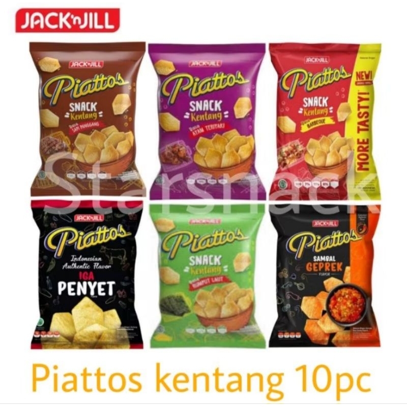 Jual PIATTOS SNACK KENTANG 15 GR RENTENG ISI 10 +BONUS 1 PCS | Shopee ...