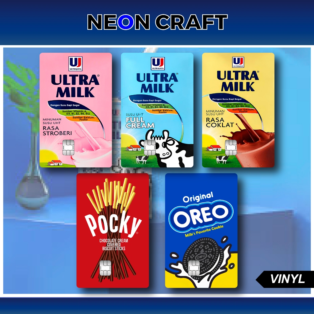 Jual Stiker Atm Motif Susu Ultra milk | Pocky | Oreo, Sticker Garskin ...