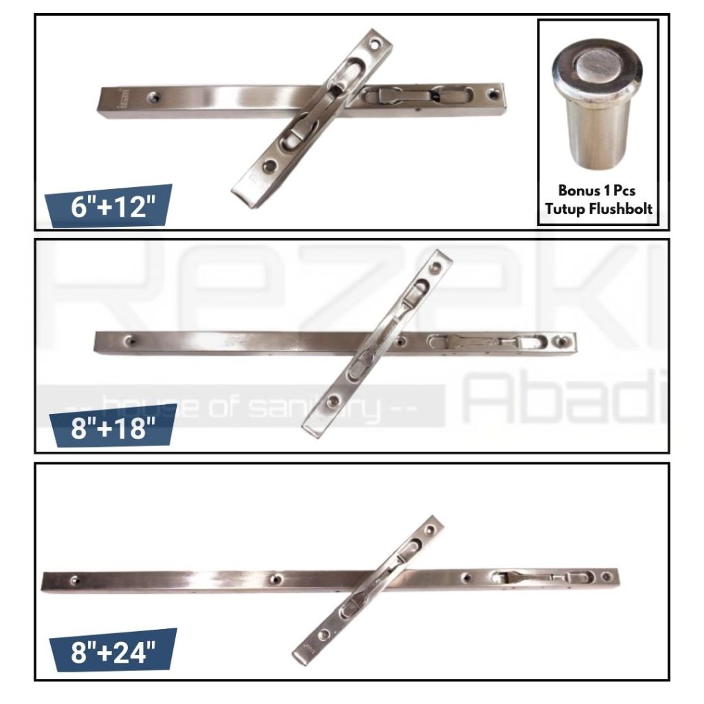 Jual Grendel Tanam Stainleess Sus304 - Flushbolt Grendel Slot Pintu ...