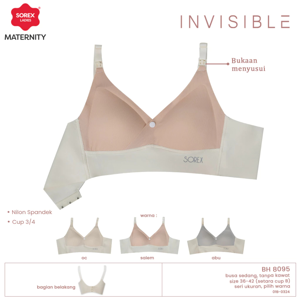 Jual Sorex Bra Menyusui Kait 3 Setara Cup B Busa Sedang Tanpa Kawat ...