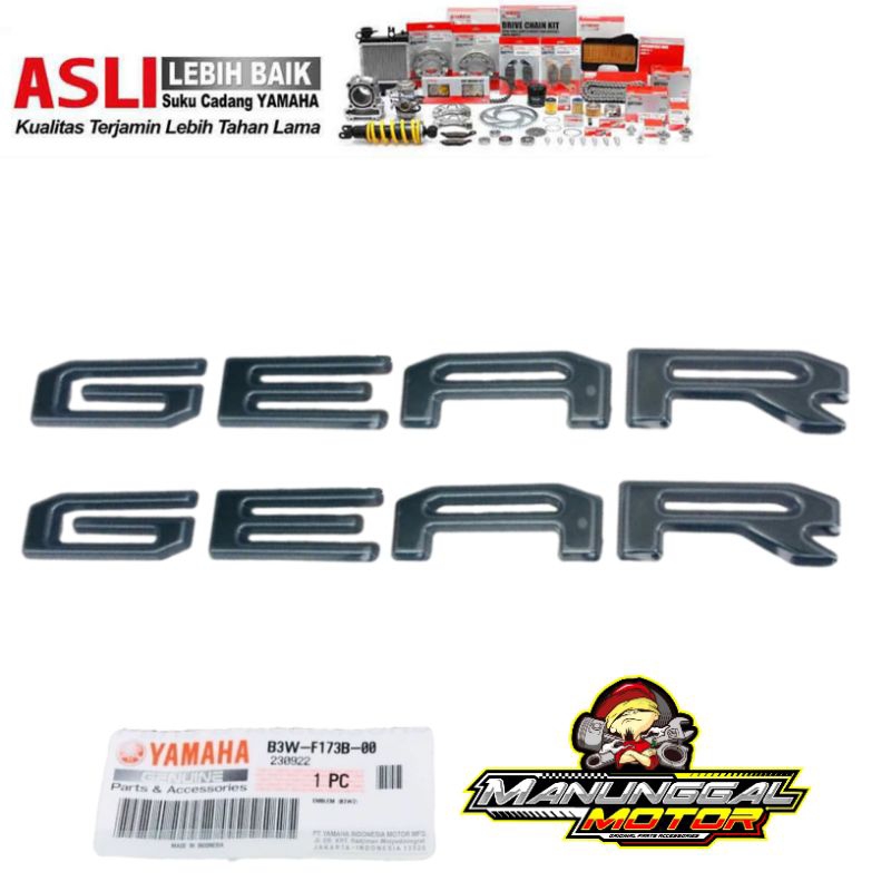 Jual Emblem, Logo Tulisan Timbul 3D Body Belakang Mio Gear 125 Original ...