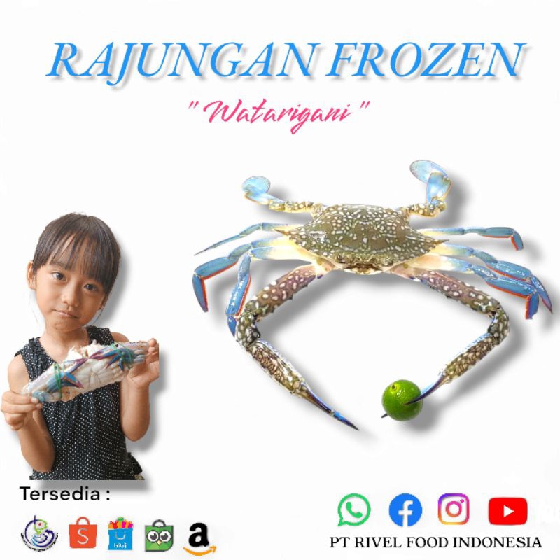 Jual Kepiting Rajungan Fresh Frozen 1kg | Shopee Indonesia