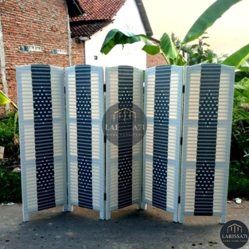 Jual Sketsel Ruangan Rotan Sintetis Motif 5 Panel | Shopee Indonesia