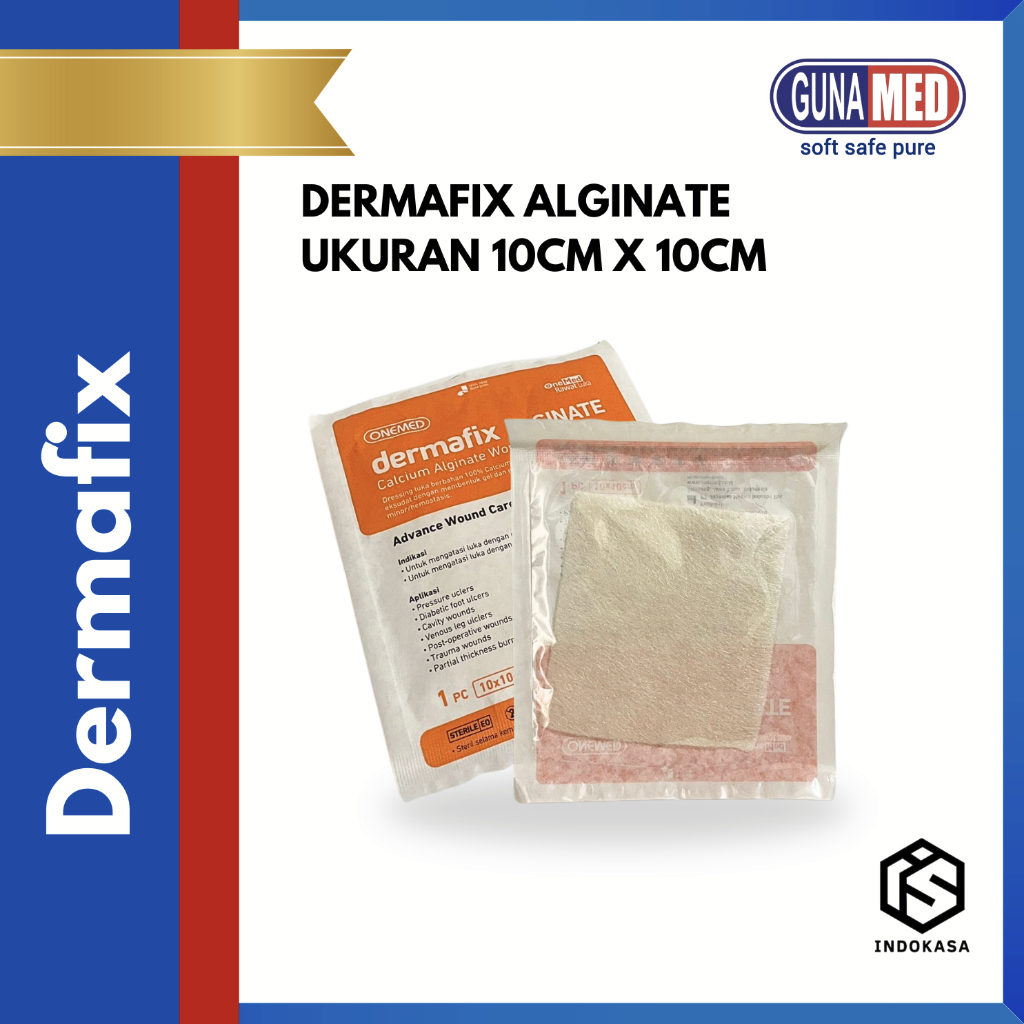 Jual DERMAFIX ALGINATE 10cm x 10cm / pembalut luka / dermafix 10cm x ...