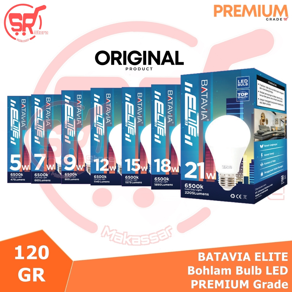 Jual Bohlam A Bulb PREMIUM HIGH Quality LED Bergaransi BATAVIA ELITE / MASTER Kualitas PREMIUM ...