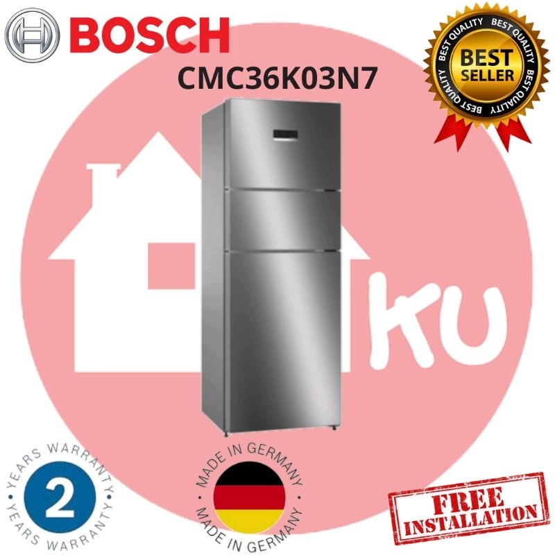 Jual Kulkas Bosch CMC36K03N7 Seri 4 360L Freestanding Fridge-Freezer ...