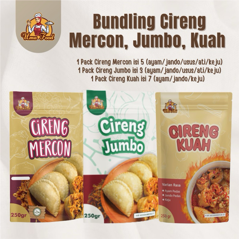 Jual BUNDLING 3 CIRENG MERCON, JUMBO, KUAH UMAFOOD | Shopee Indonesia