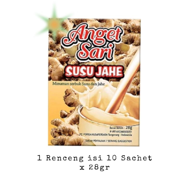 Jual Anget Sari Susu Jahe 1Renceng Isi 10 Sachet x 28gr | Shopee Indonesia