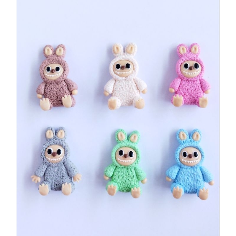 Jual Labubu Clay Doll Handmade By Fifi Huang/ Clay /Aplikasi Clay/ Bow ...