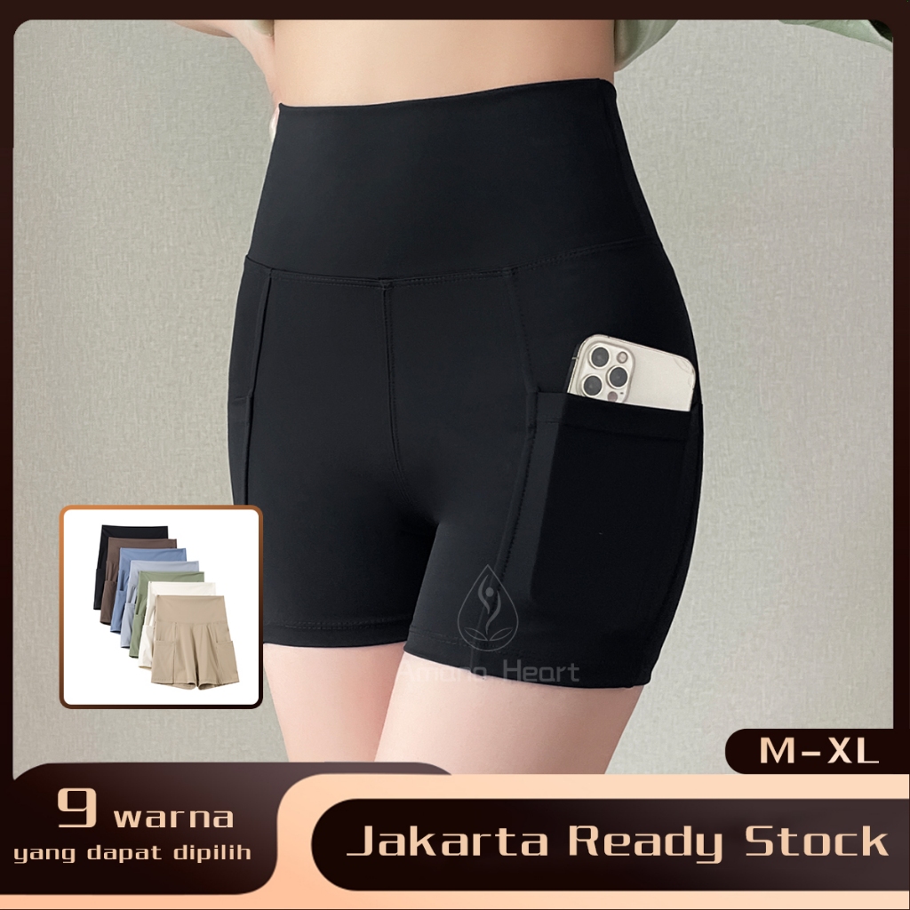 Jual 【Amano】Ready Stock Hitam celana legging pendek plus size legging ...