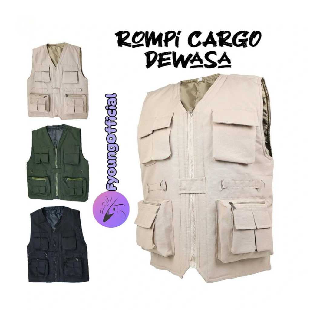Jual Rompi Cargo Serba Guna Dewasa Gunung Vest/Rompi Banyak Saku ...