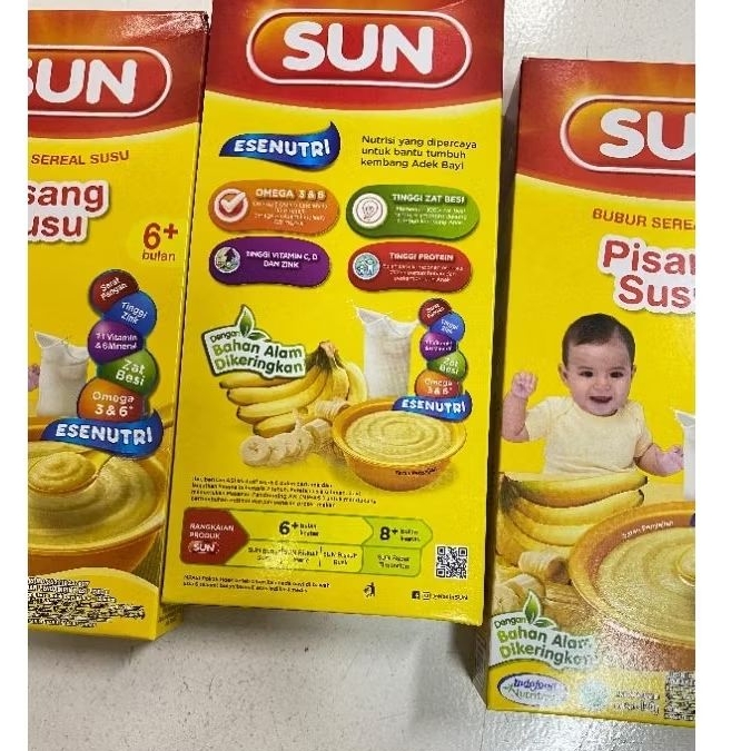 Jual Sun bubur sereal pisang susu 120gr box | Shopee Indonesia