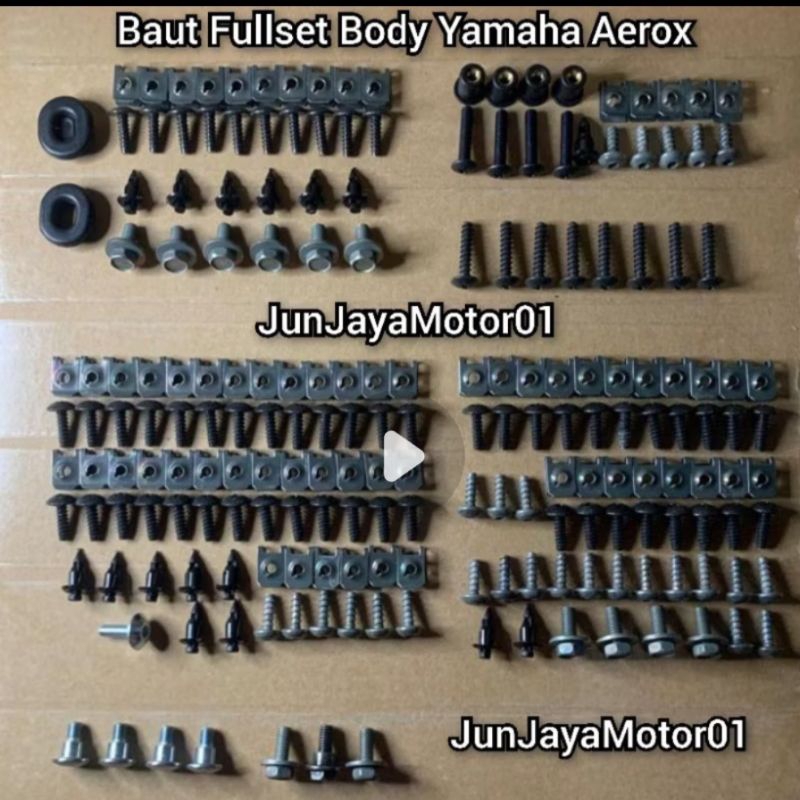 Jual Baut Full set Body yamaha Aerox / Baut Lengkap Full set Body Aerox ...