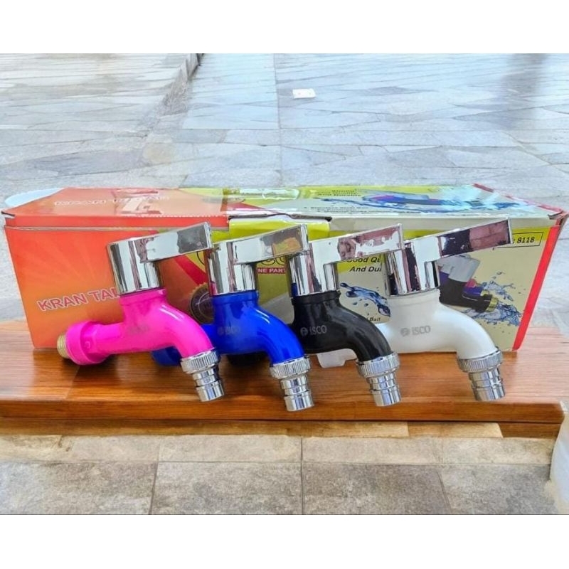 Jual KRAN TEMBOK/TAMAN ENGKOL ABS TEBAL DRAT KUNINGAN 1/2" MERK ISCO ...