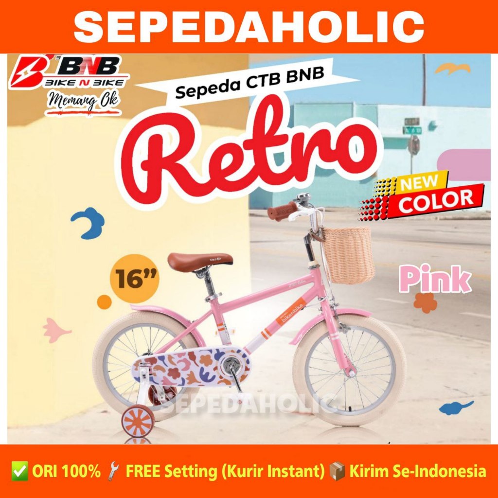 Jual Sepeda Anak Perempuan BNB RETRO / ELEMENT SPRING NEW Ukuran 12 16 ...