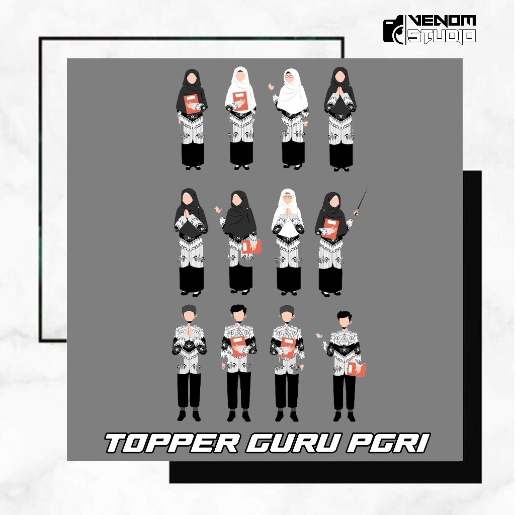 Jual TOPPER GURU PGRI/TOPPER BUKET GURU/TOPPER KUE GURU PGRI/TOPPER ...