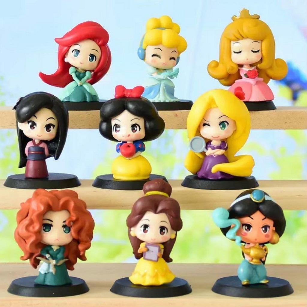 Jual ACTION FIGURE Q POSKET PRINCESS DISNEY SET 9 PCS QPOSKET TOPPER ...