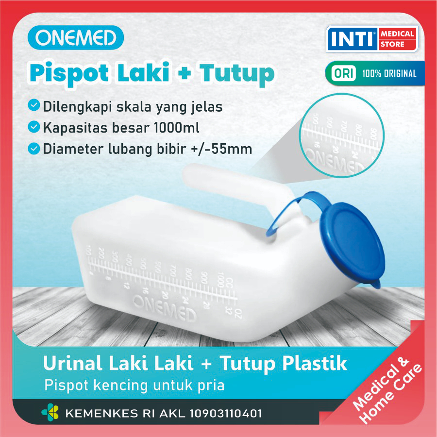 Jual ONEMED Urinal Laki Laki + Tutup Plastik / Pispot | Shopee Indonesia