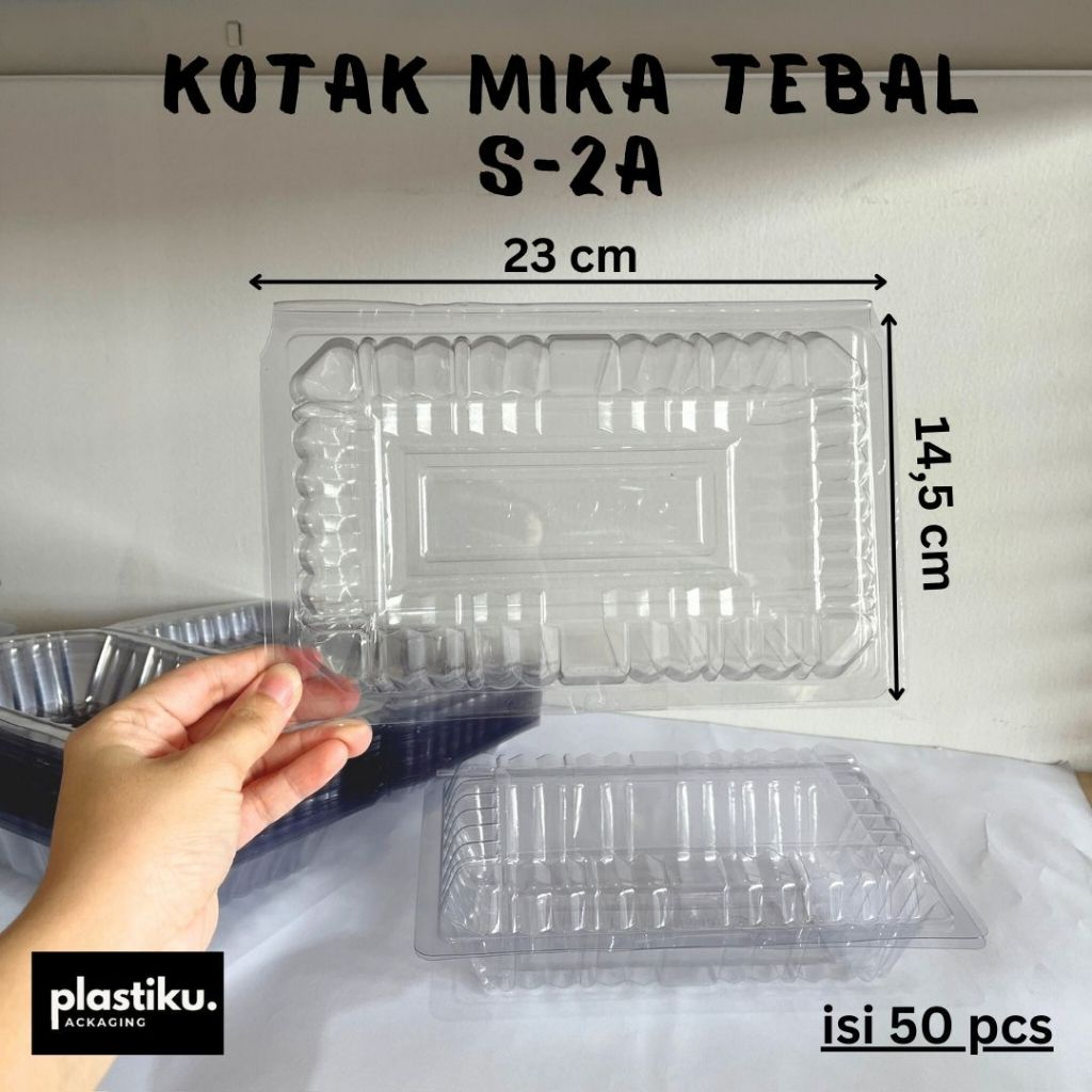 Jual (isi 50) Mika plastik 2A/ tempat makanan 2A tebal/ Mika send 2A ...