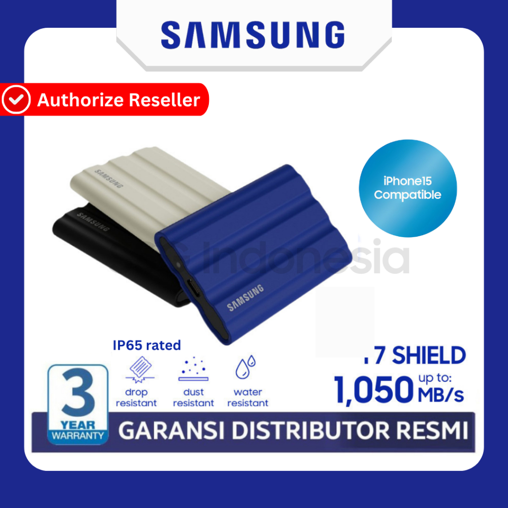 Jual Samsung SSD T7 / T7 SHIELD Portable SSD 1TB / 2TB / 4TB SSD ...