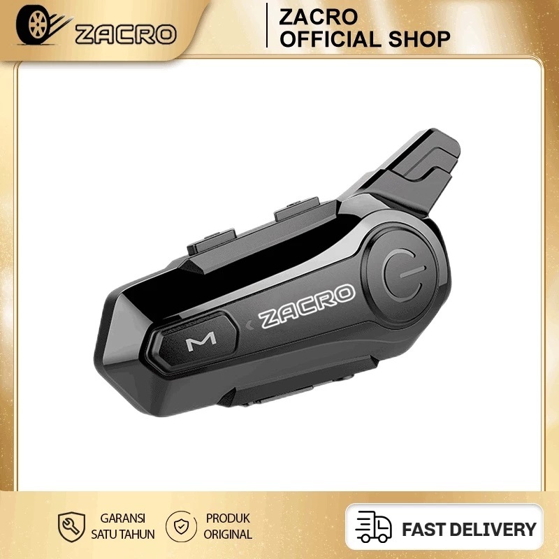 Jual ZACRO E1 Intercom helm Bluetooth 5.0 FM Radio intercom dua arah ...