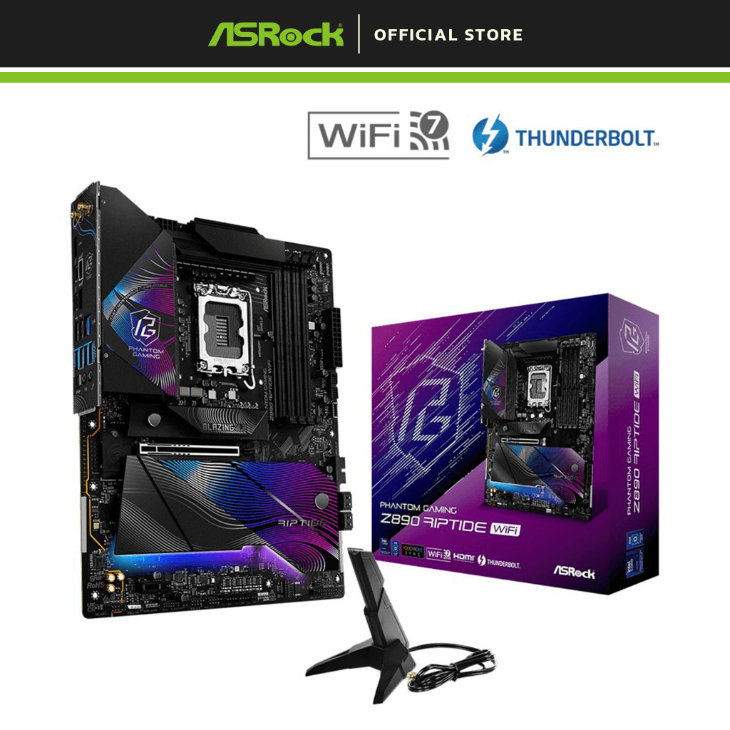 Jual ASRock PHANTOM GAMING Z890 Riptide WiFi | Shopee Indonesia
