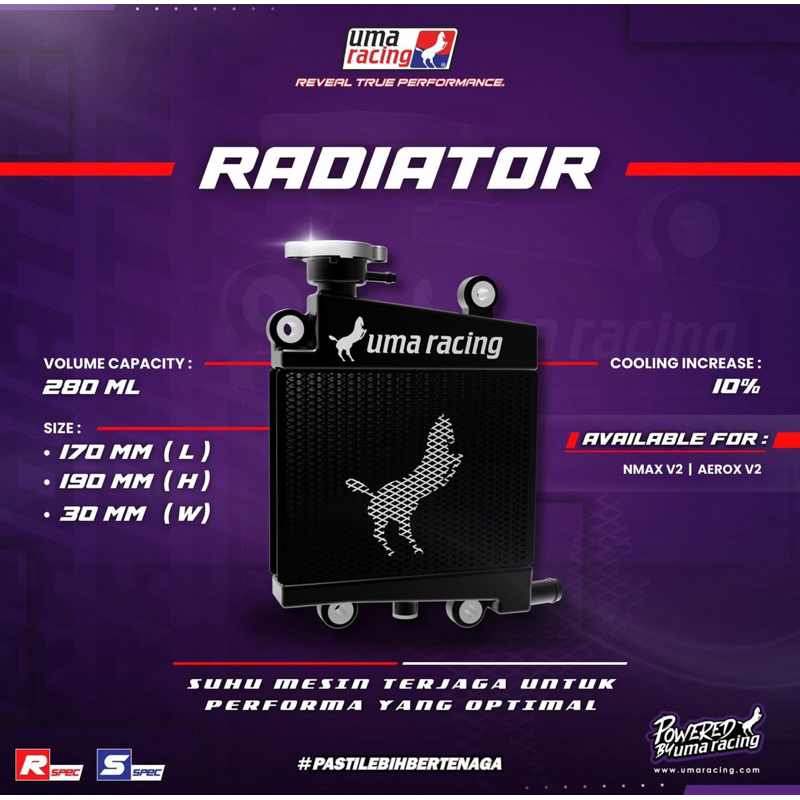 Jual Radiator Uma RACING Aerox new Aerox old Nmax new Nmax old Nmax ...