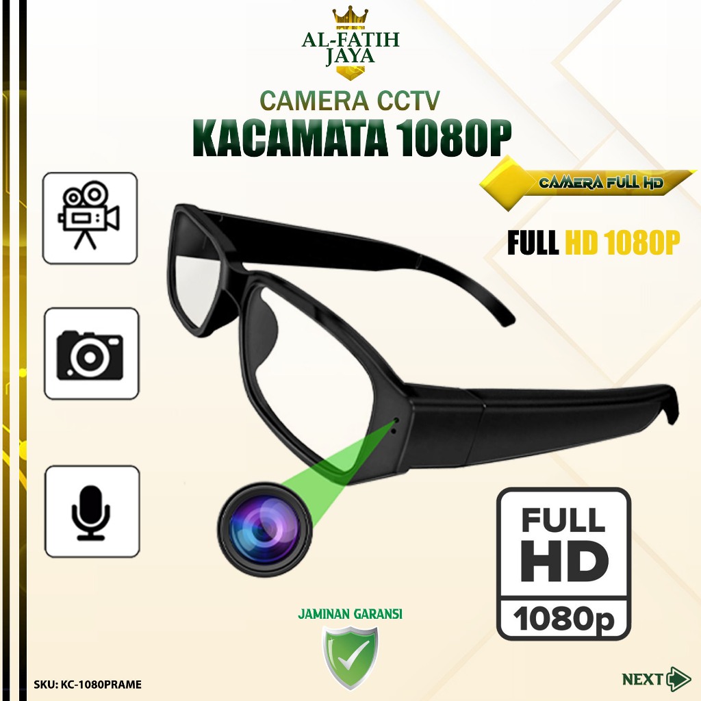 Jual Spycam Kacamata Olahraga Camera Glasses Tersembunyi Mini 1080P ...