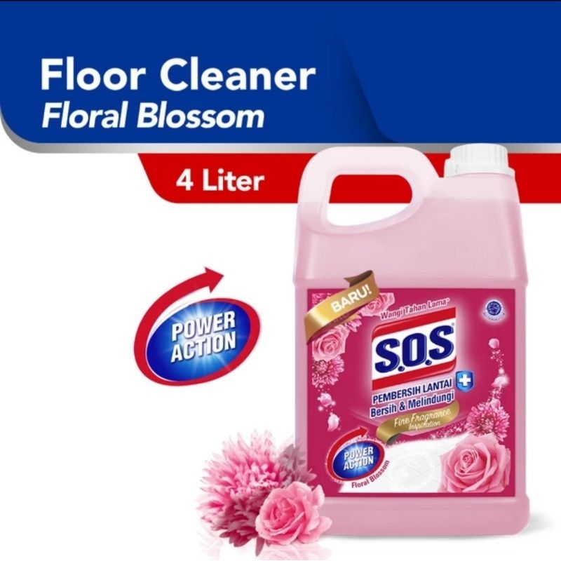 Jual SOS Pembersih Lantai 4lt Anti Bacterial Floral Blossom Anti ...