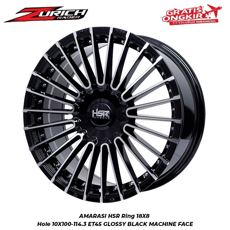 Jual Velg Mobil Ring 18 Hsr Wheel Amarasi R18 Pelek Audi Brz Altis Ft86 Wish Duster Zenix ...