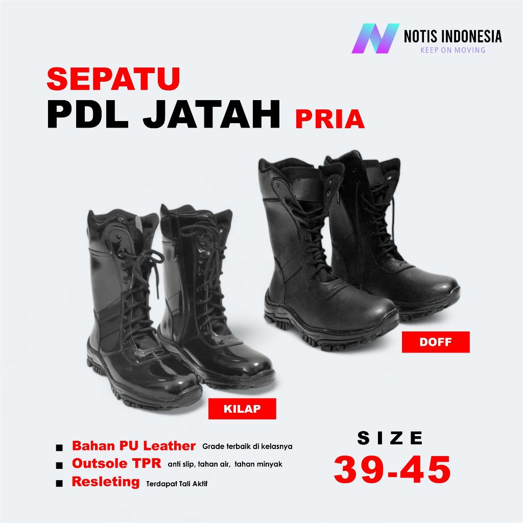 Jual SEPATU PDL JATAH POLRI TNI KULIT HITAM TALI RESLETING DINAS POLISI SATPAM SEPATU SECURITY ...