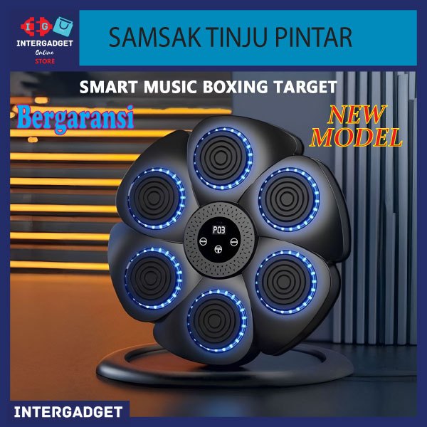 Jual Mesin Tinju Music Boxing Machine Wall Target Bluetooth 18 Speed ...