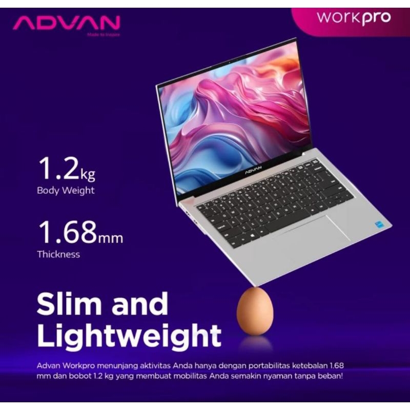 Jual ADVAN Notebook Laptop Workpro Intel i5 12450H 14'' FHD IPS RAM 8GB ...