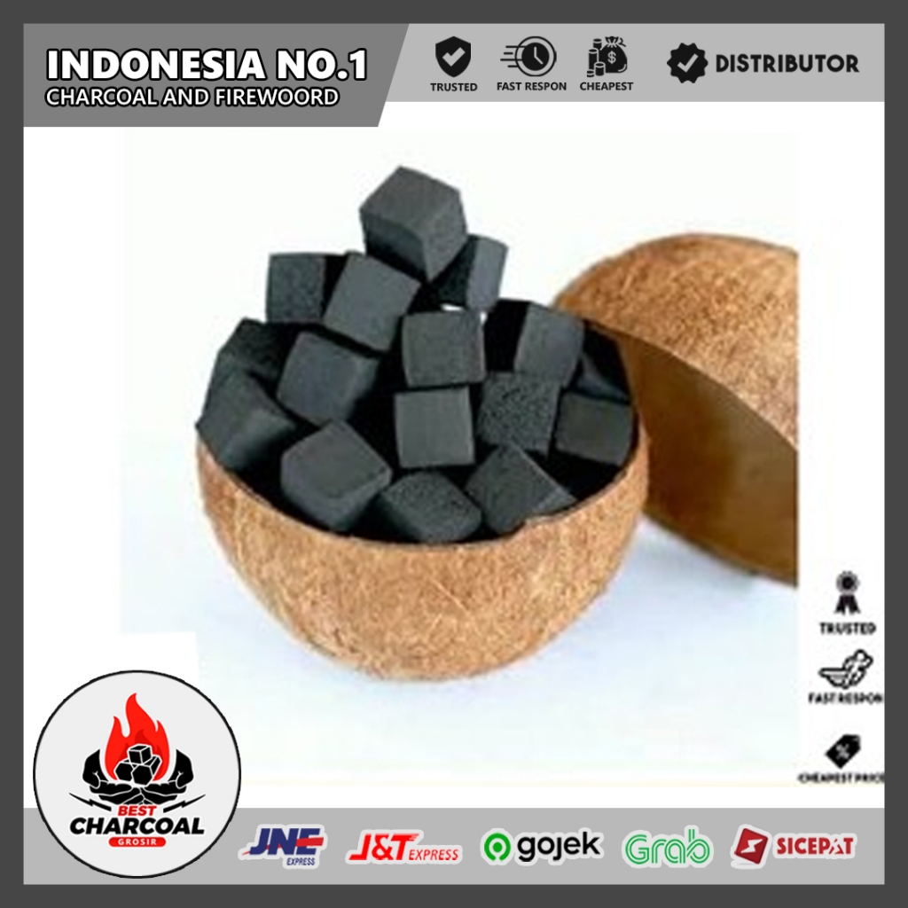 Jual Arang Briket Cube 1 Kg BBQ Premium Panggang Food Grade Areng ...